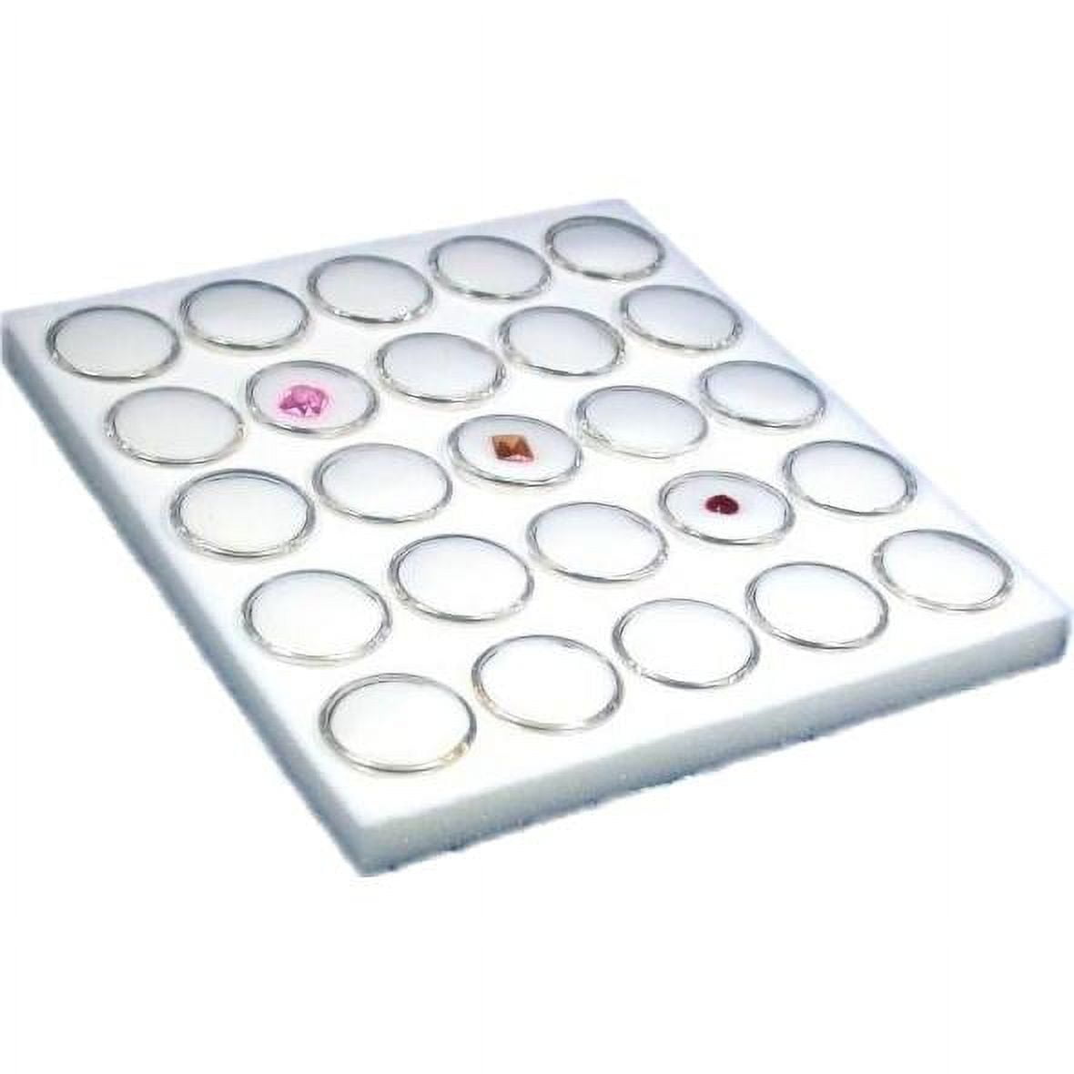 25 White Foam Gem Jars Gemstone Storage Display Tray Insert - Walmart.com