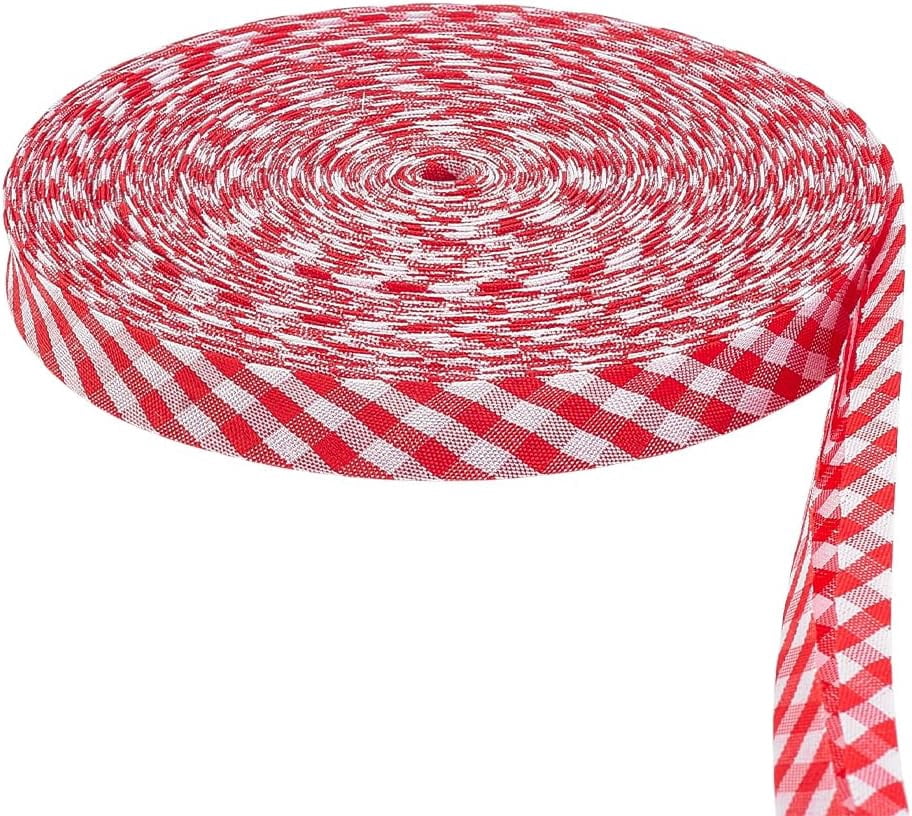 25 Yards 0.67 Inch Bias Tape Double Fold Ribbon Red Turtan Trim for ...