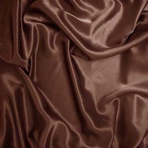 25 Yards Brown Shiny Satin Fabric for Tablecloths Table Runner Overlay ...