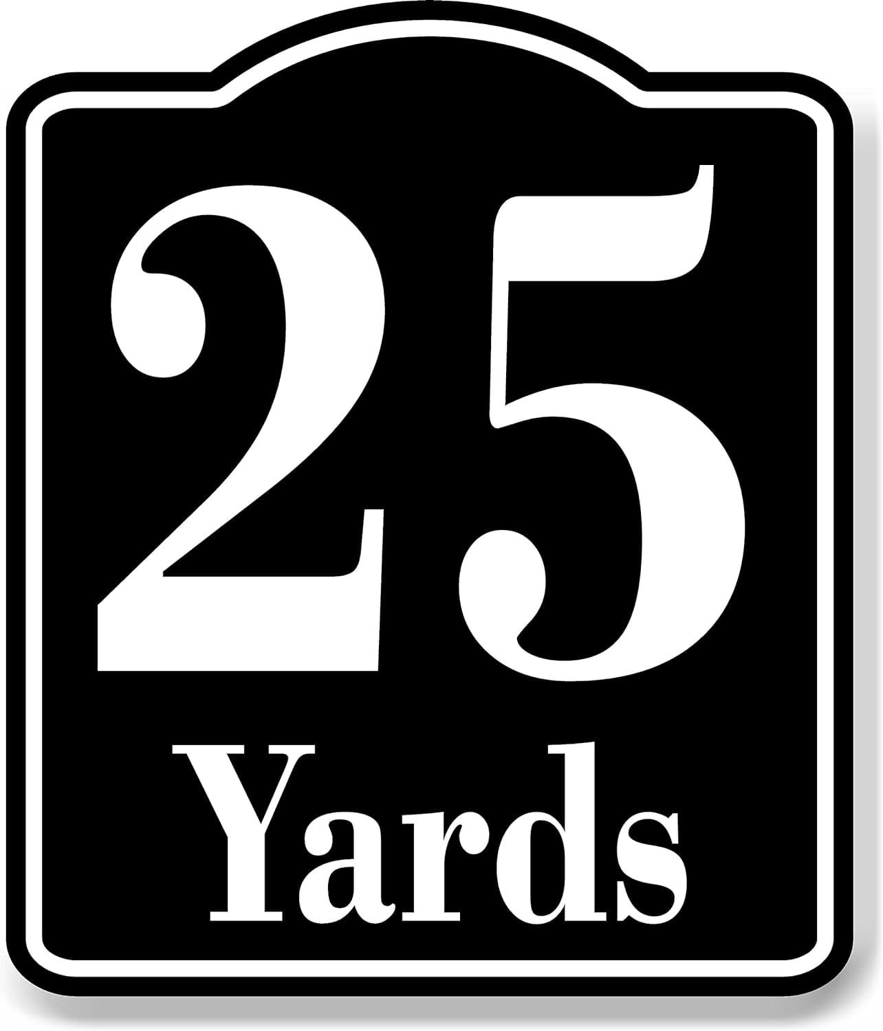 25 Yards Distance Marker Running Race 5k Marathon BLACK Aluminum ...