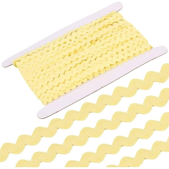 25 Yards Elastic Rick Rack Trim 3/8 Inch RIC Rac Zig Zag Champagne ...