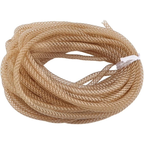 25 Yards Gold Mesh Tube 8mm Mesh Tube Deco Flex Decorative Mesh Tubing ...