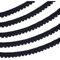 SUNNYCLUE Black Pom Pom Balls Fringe Trim, 25 Yards Polyester Sewing ...