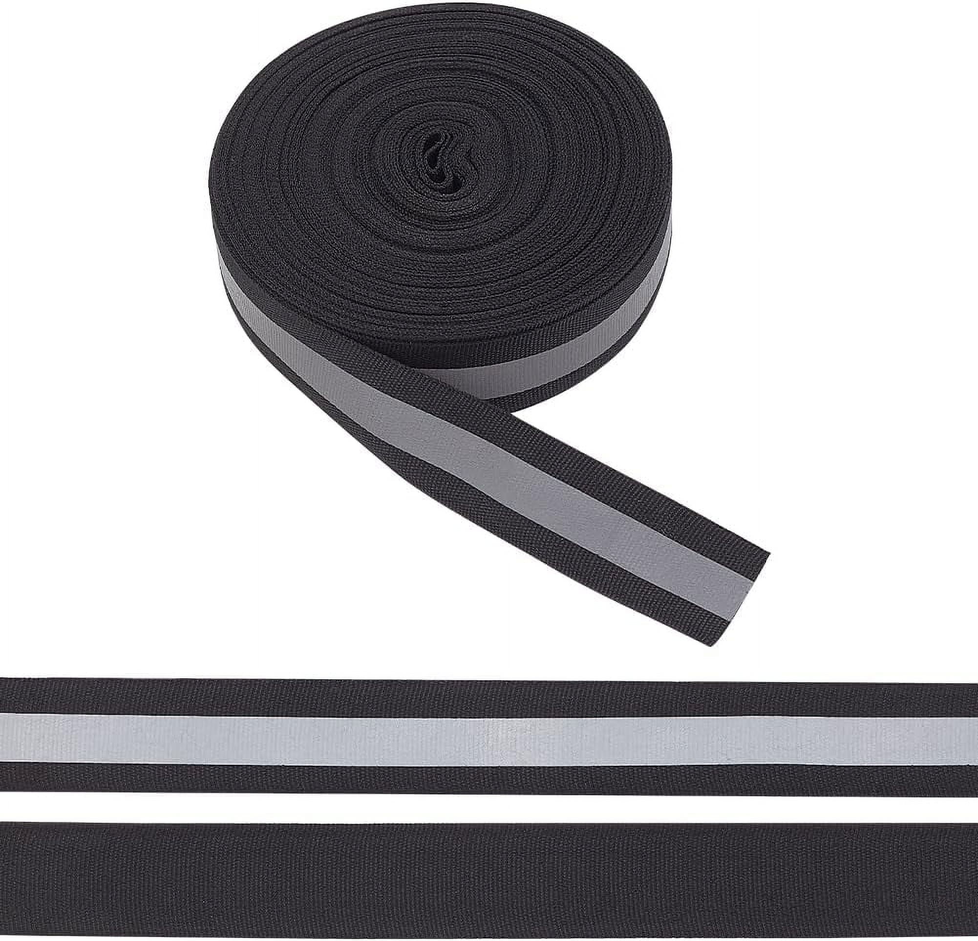 25 Yards Reflective Stripe Ribbon 7/8 Inch Polyster Webbing Ribbon Trim ...