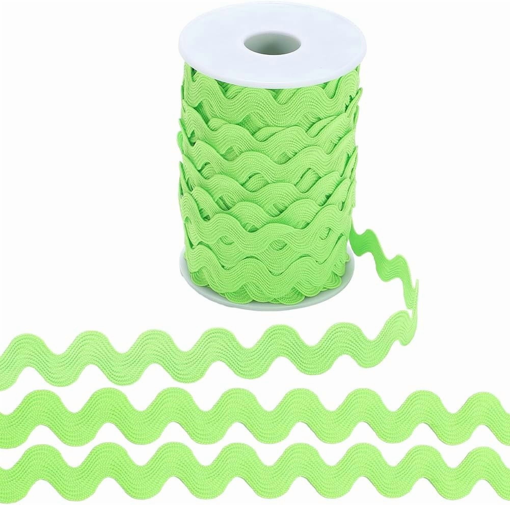 25 Yards Rick Rack Trim 10mm Wide RIC Rac Ribbon Grass Green Wave ...
