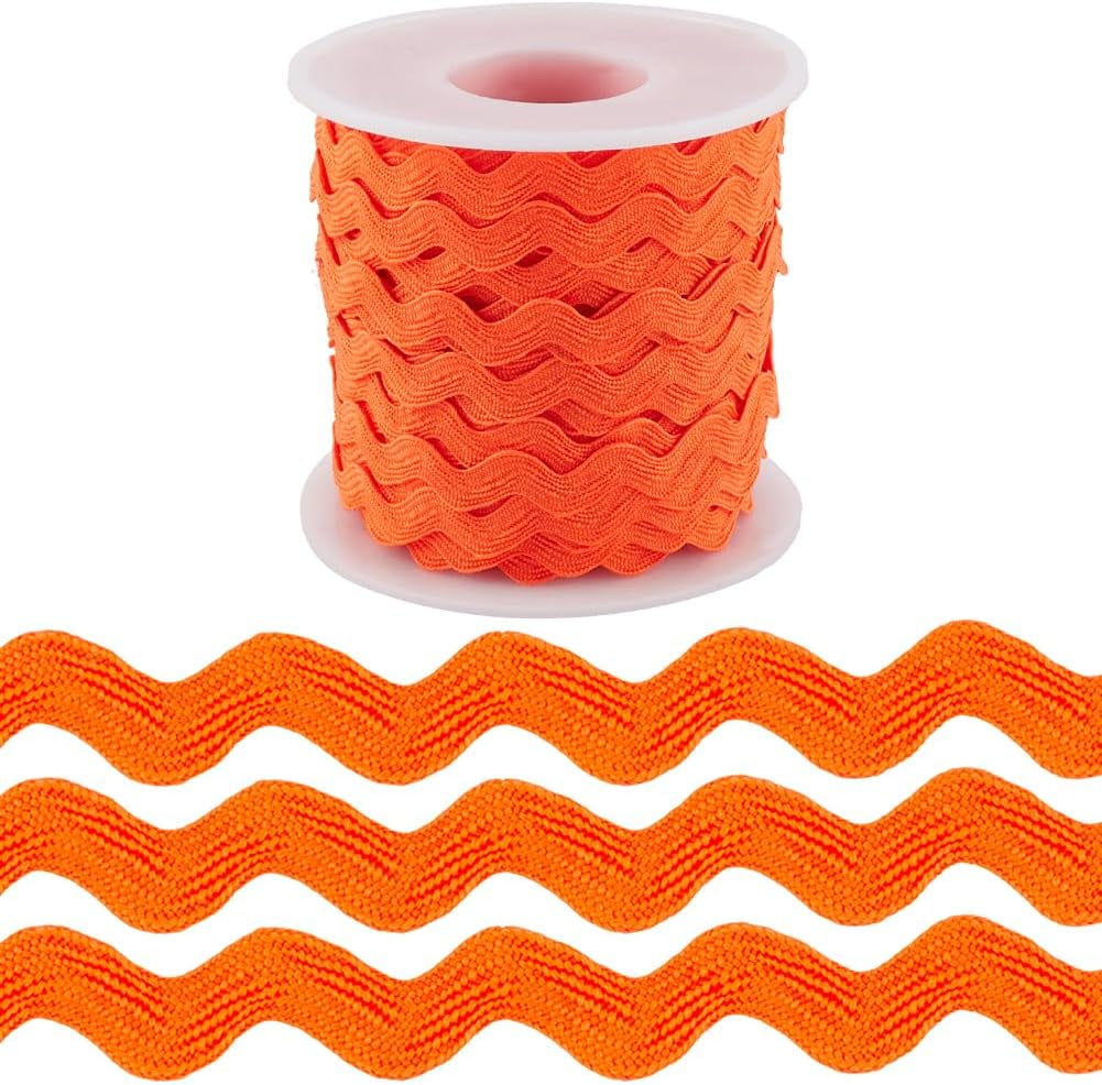 25 Yards Rick Rack Trim 3/8 Inch RIC Rac Ribbon Christmas Orange Zig ...