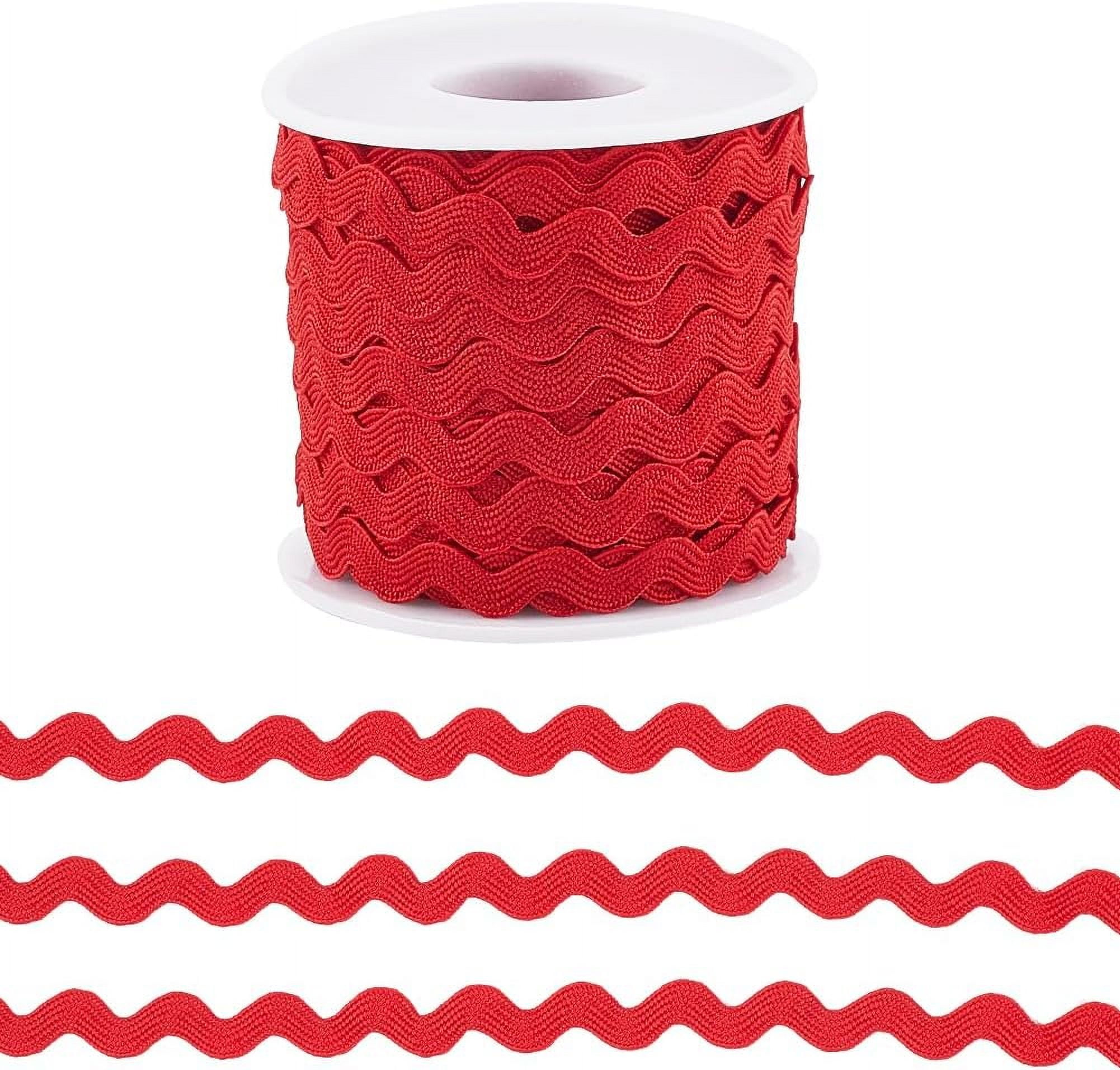 25 Yards Rick Rack Trim for Sewing Christmas Red RIC Rac Ribbon 3/8 ...