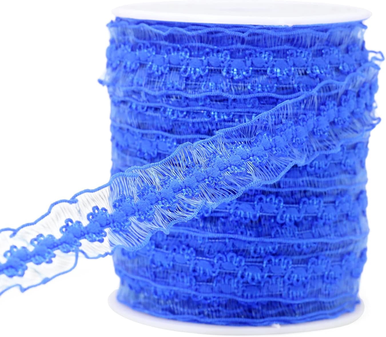 25 Yards Royal Blue Elastic Ruffle Ribbon for Sewing 3/4 inch Stretch ...