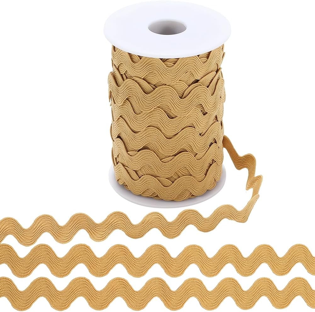 25 Yards x 10mm Rick Rack Trim RIC Rac Ribbon Goldenrod Wave Bending ...