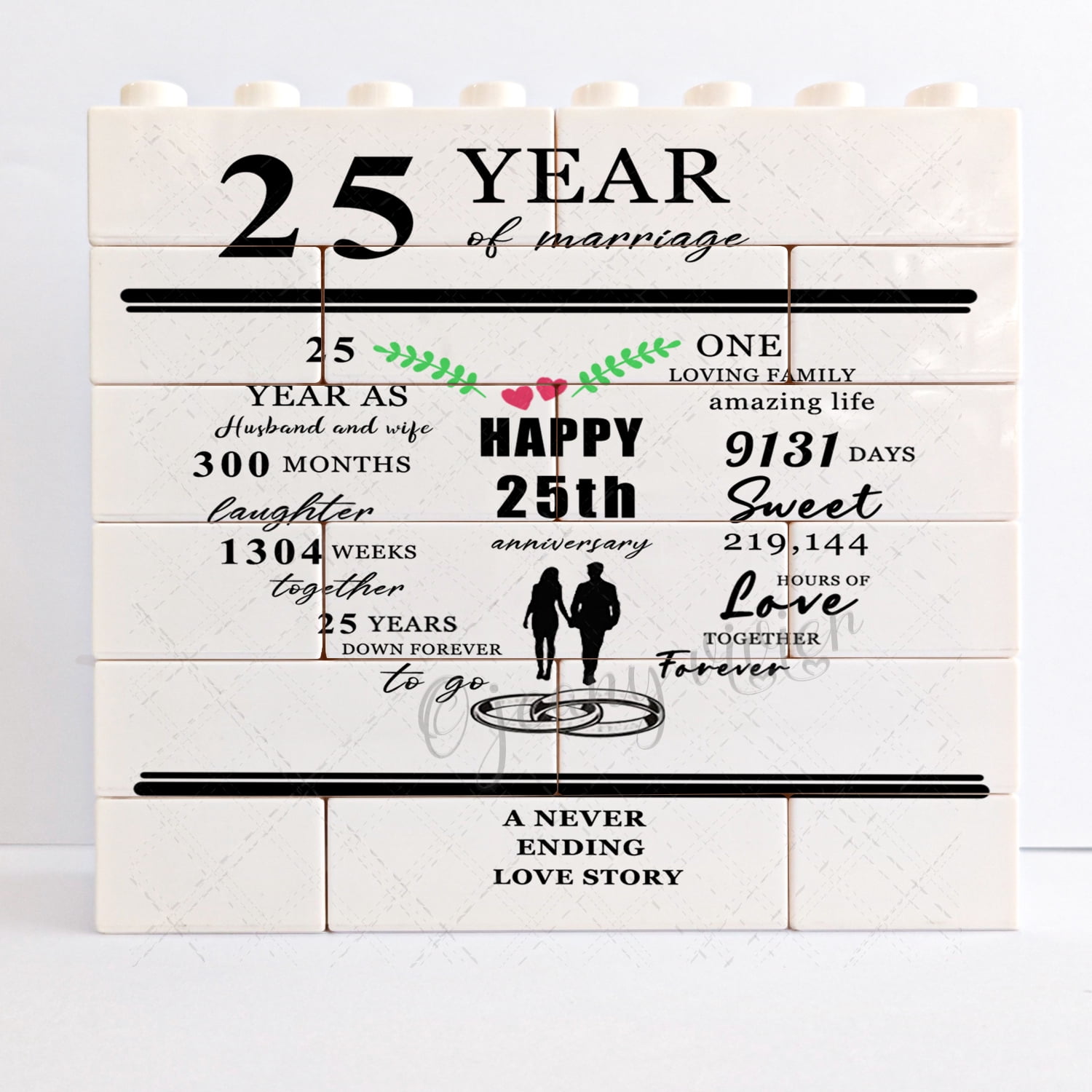 25 Year Marriage Anniversary Novelty Decorative Sign/Plaque, Gift for ...