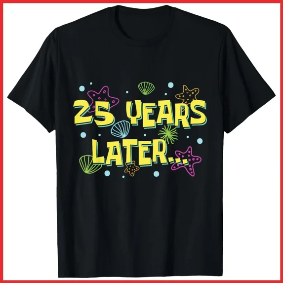25 Years Later Anniversary Gift Retro Starfish Seashell Unisex T-Shirt ...