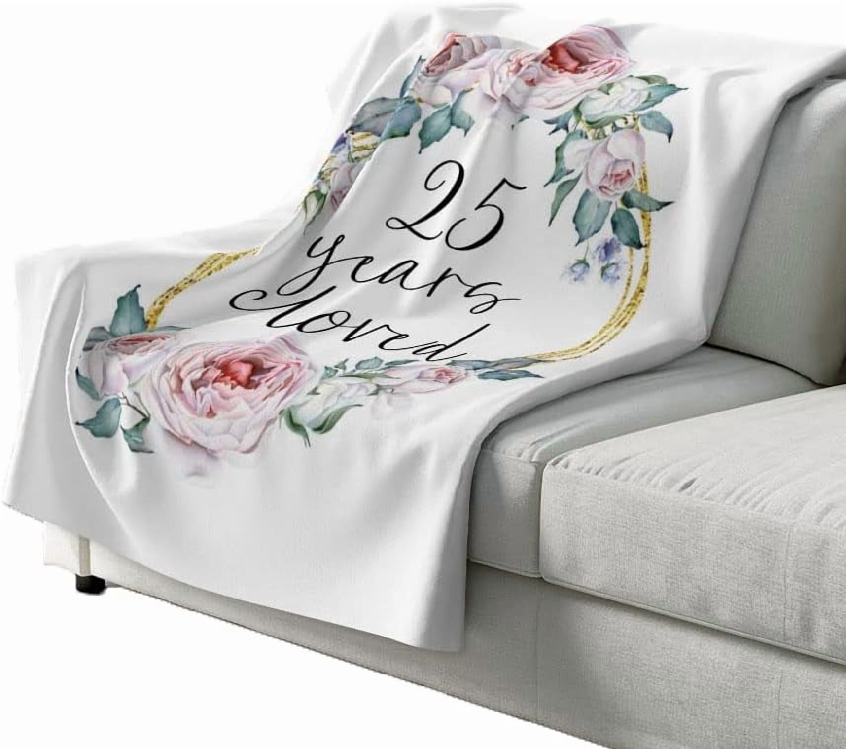 25 Years Loved Throw Blanket Gifts for Her - Happy 25th Birthday ...