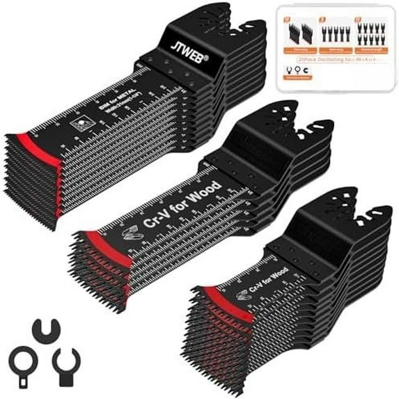 25 count Multi Tool Kits, Bi- Oscillating Tool , Oscillating Clean Cut ...