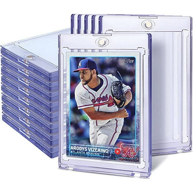 25 ct Magnetic Card Holder, 35PT Baseball Card Case, UV Protected Sports Card Protectors ...