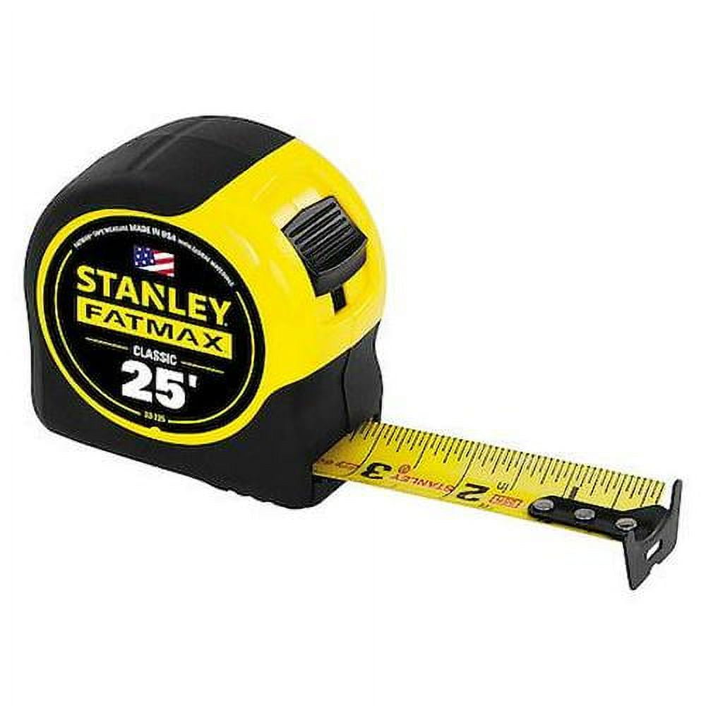 25 ft FATMAX Classic Tape Measure, 1-1/4 in Blade, Stud Markings, ABS ...