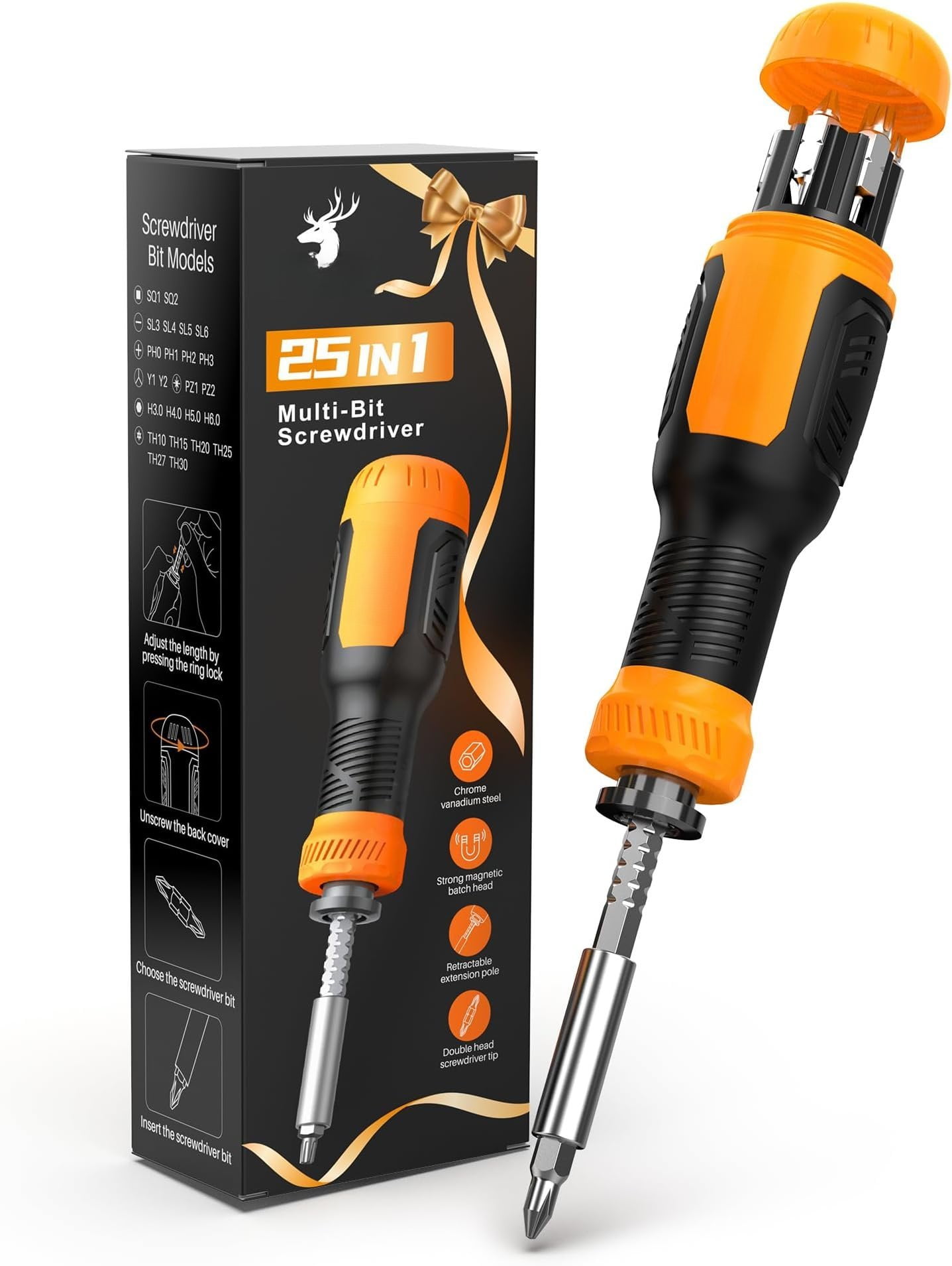 25 in 1 Multibit Set, Multitool Tool in One, Portable Tool Kit for ...