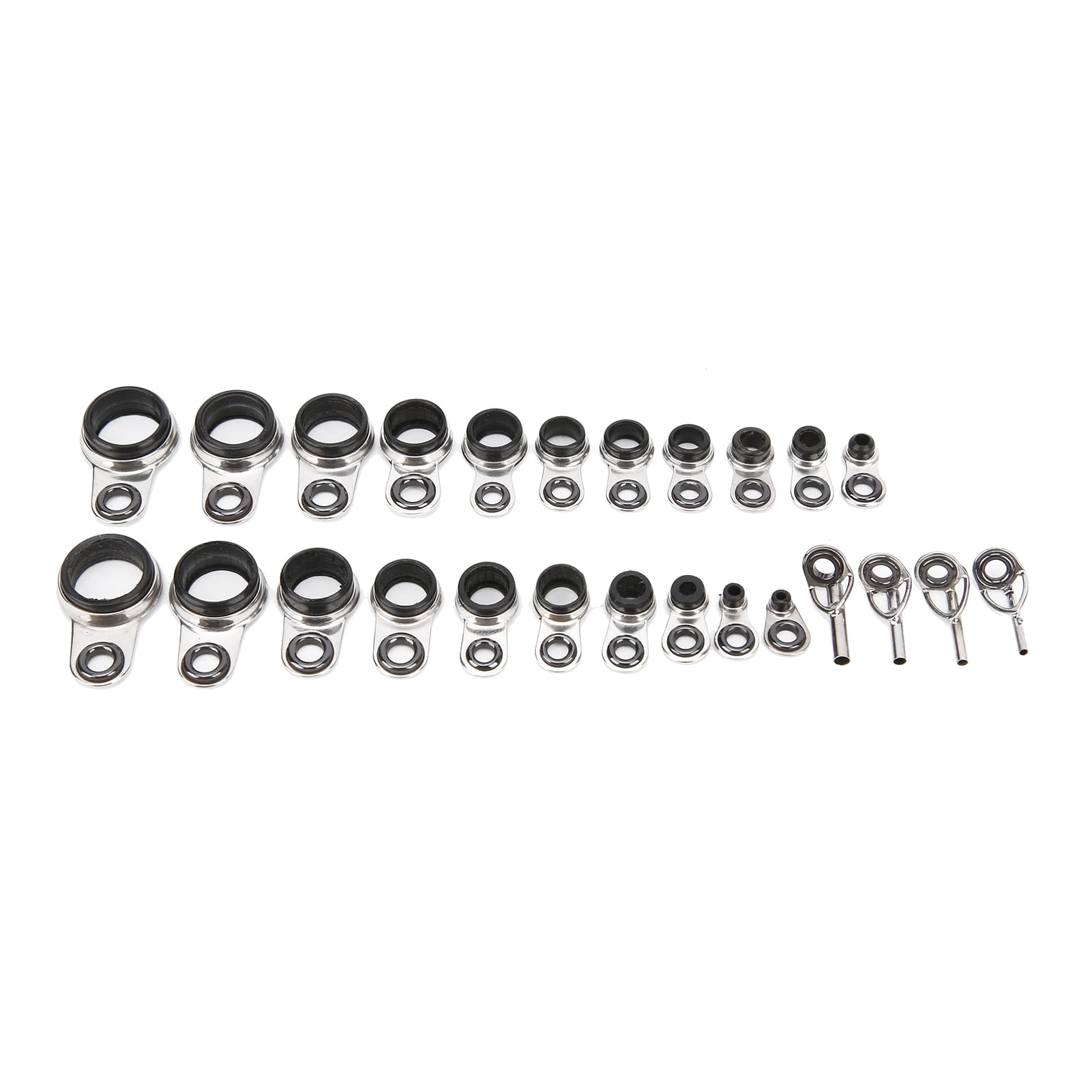 25 in 1 Set Universal Rock Casting Tackle Fishing Rod Guides Line Rings ...