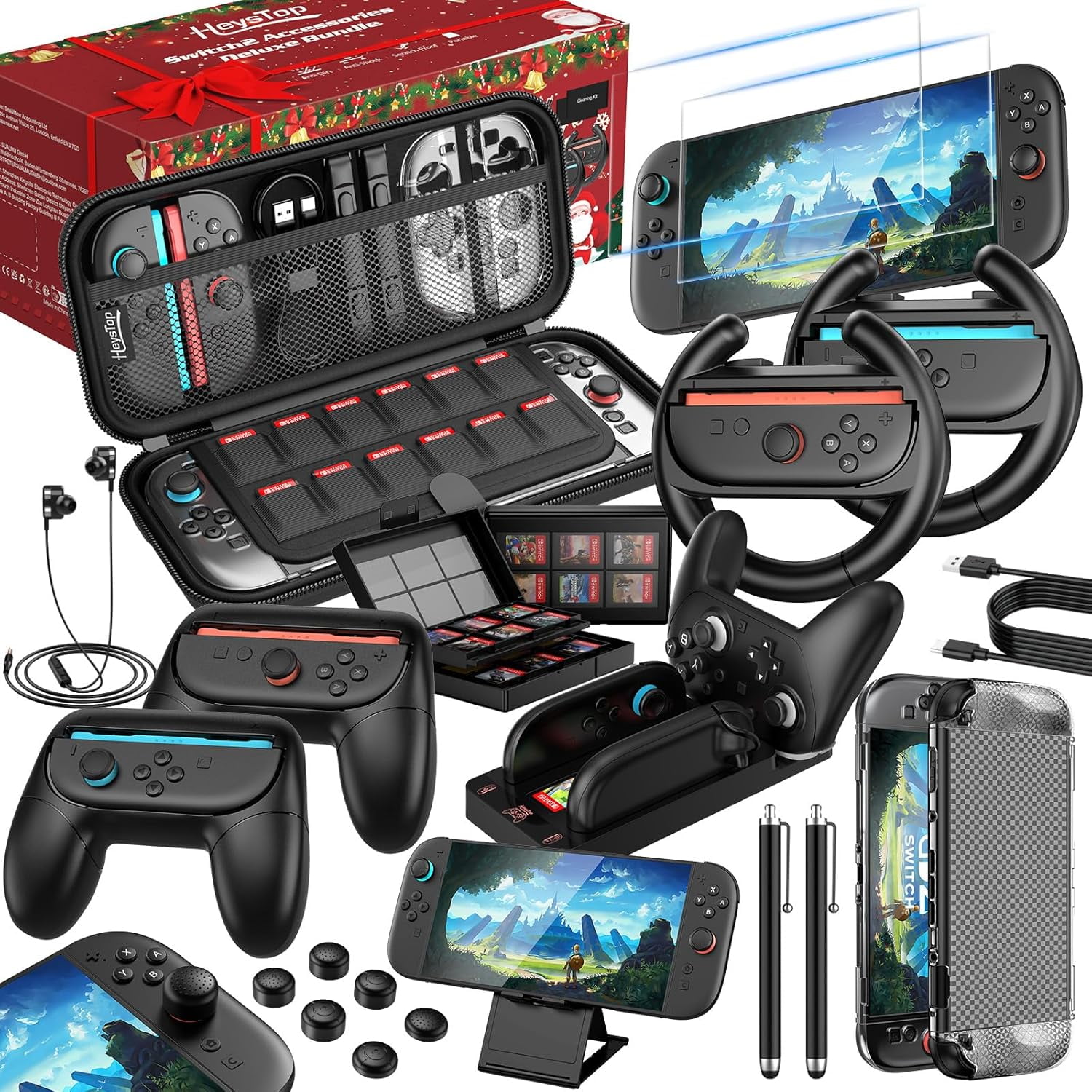 25-in-1 Switch 2 Accessories Bundle - All-in-One Gaming Kit with ...