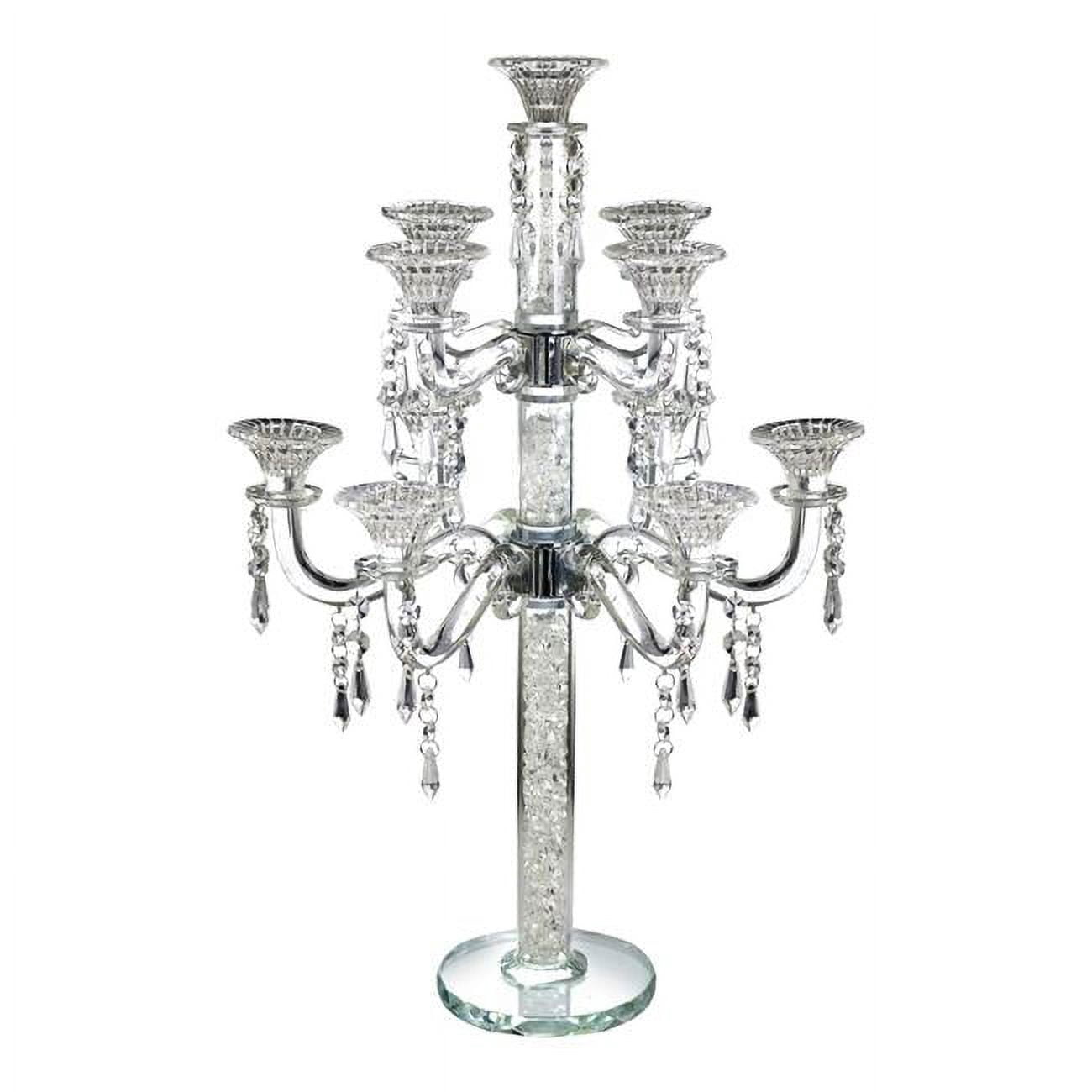 25 in. Broken Glass 11 Branch Crystal Candelabra - Walmart.com