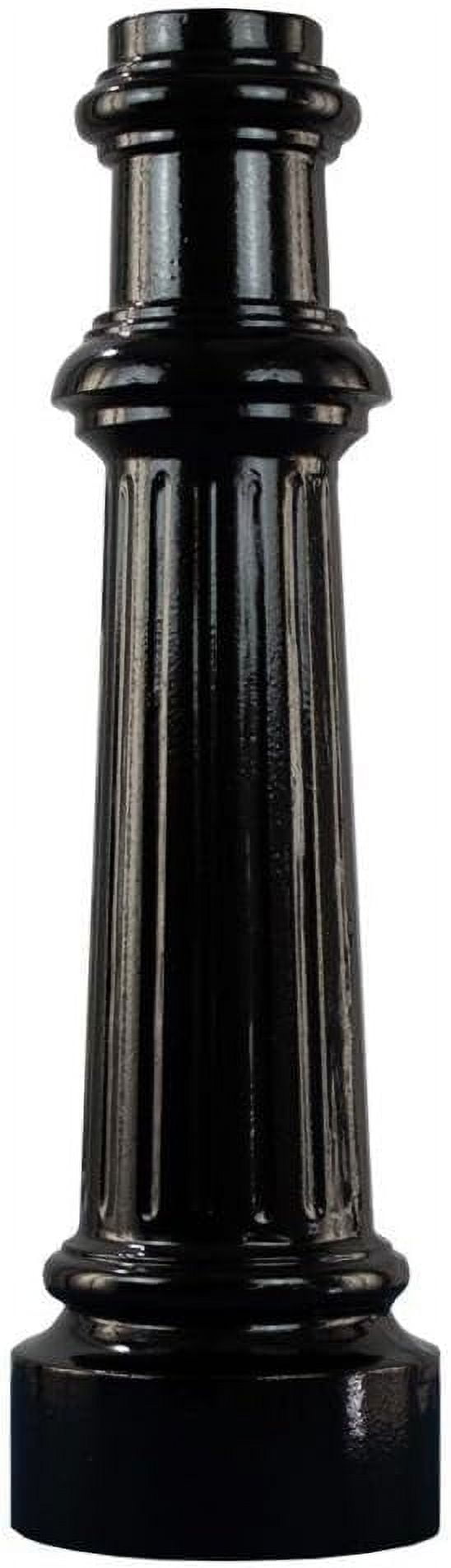 25 in. H x 6 in. W Black Cast Aluminum Mailbox Post Base - Walmart.com