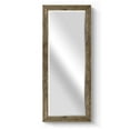 25 in. W x 61 in. H Framed Rectangle Beveled Edge Wood Full Length ...
