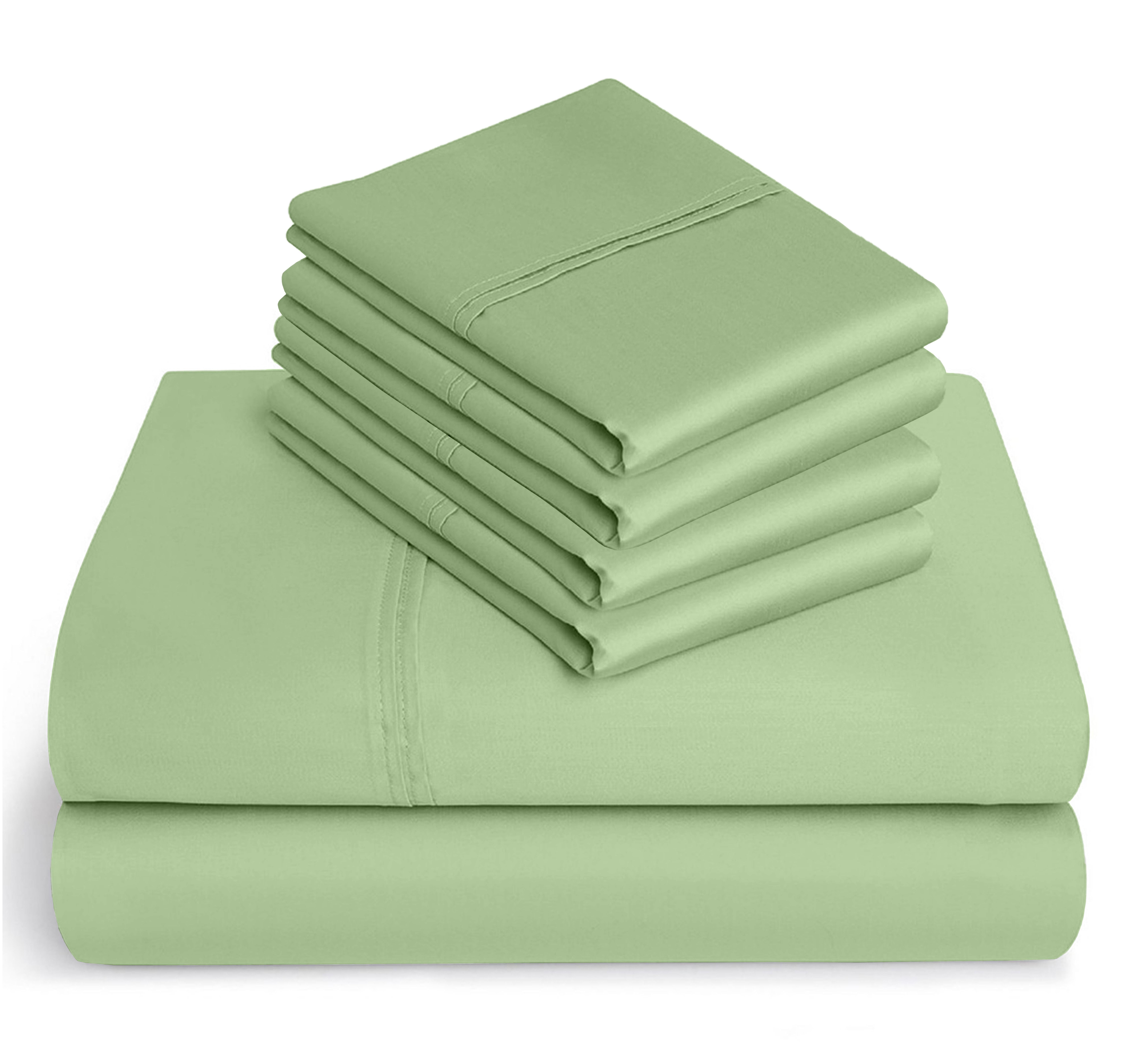 25 Inch Extra Deep Pockets Pure Giza Cotton Short King Size Sage