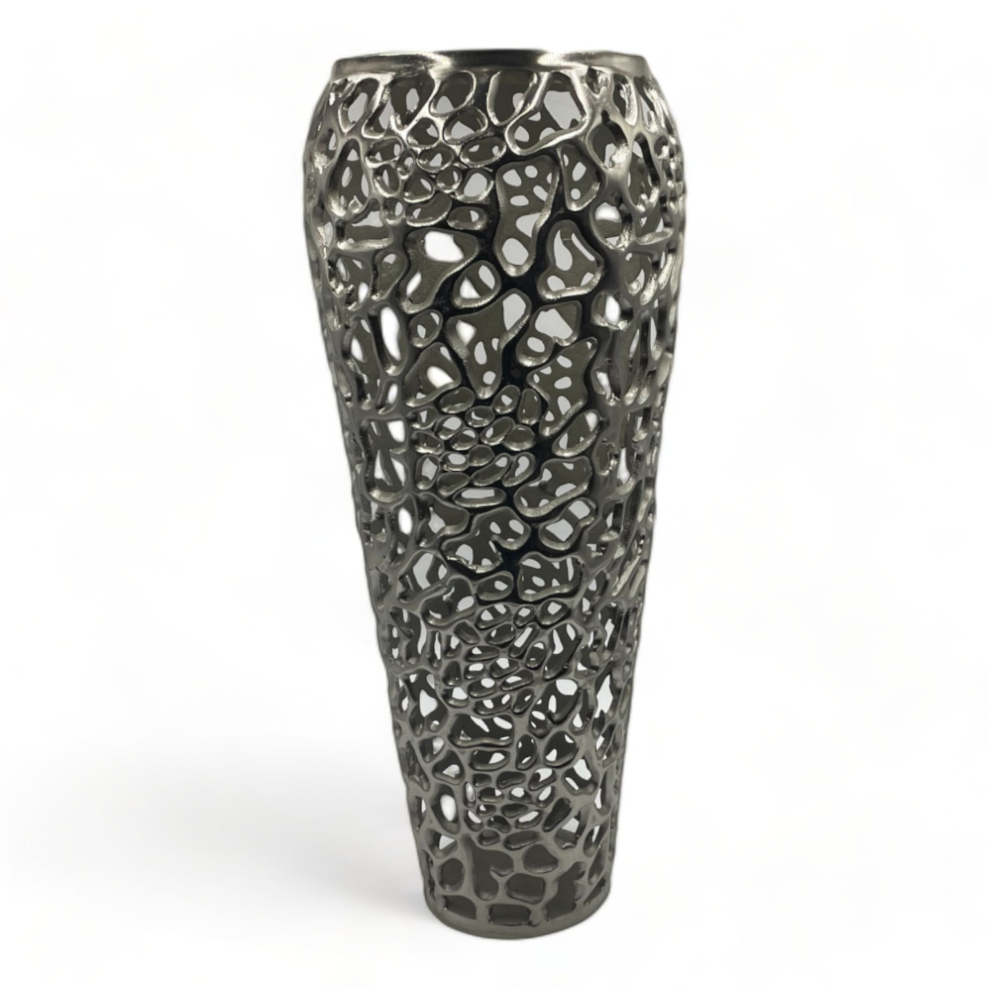 25 inch Nickel Decorative Metal Flower Vase by 90210 Kitchen and Bath ...
