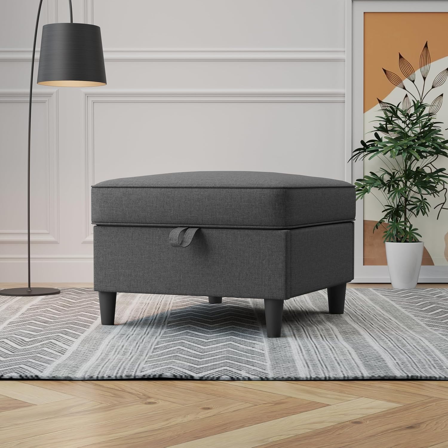 25 inch Square Storage Ottoman for Modular Sectional Sofa, Oversized ...
