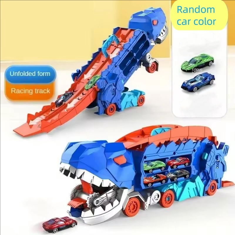 25 inch transport truck for kids Tyrannosaurus Rex dinosaur devours ...