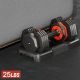 25 lb Dumbbells, Seizeen Single Adjustable Dumbbells Set, Free Weights ...