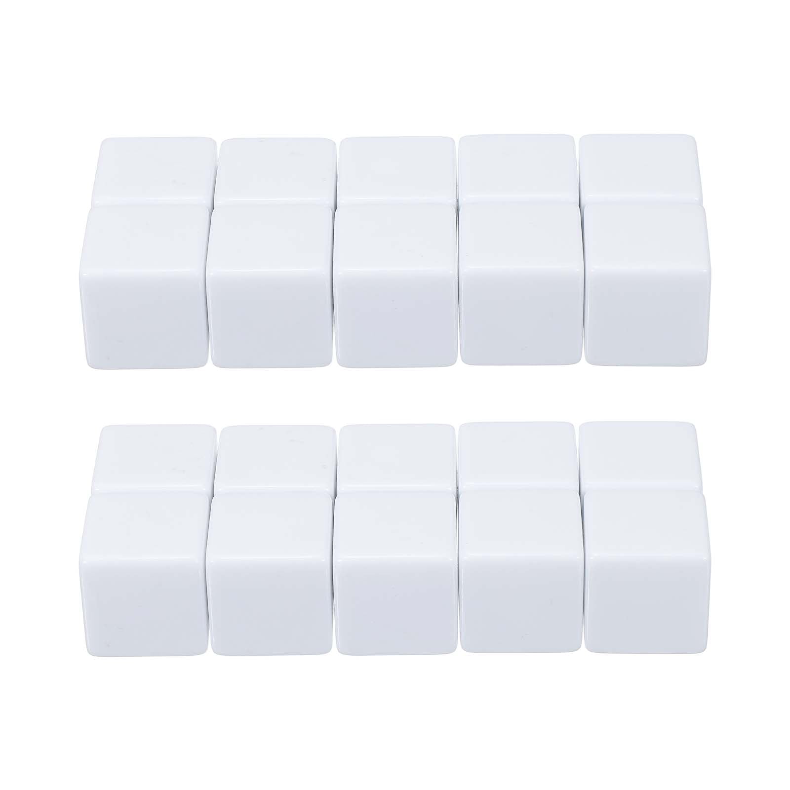 25 mm Acrylic Dice Blank, 100 Pcs Square Corner Blank Dice with ...