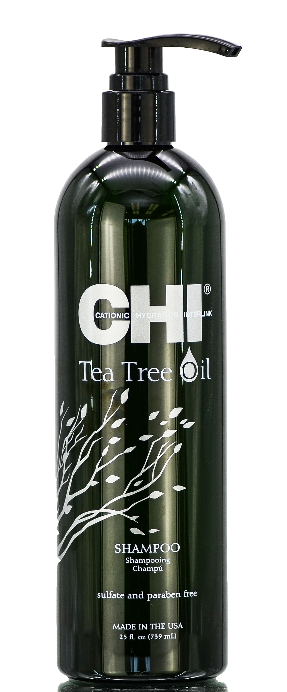 {25 oz} CHI Tea Tree Oil Shampoo w/ SLEEKSHOP Hair Rat Tail Steel Pin ...