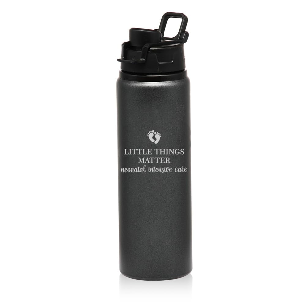 25 oz Water Bottle Sports Travel Mug Gift Little Things Matter Neonatal ...
