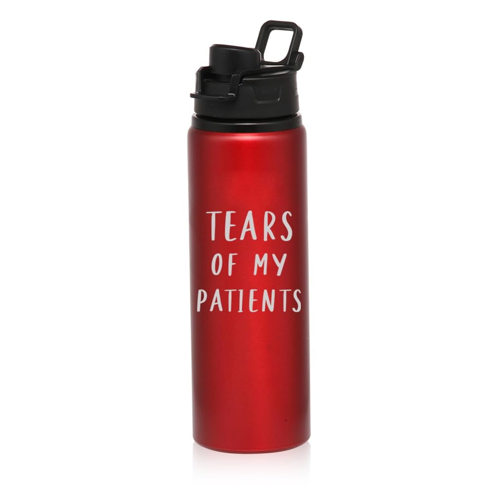 25 oz Water Bottle Sports Travel Mug Gift Tears Of My Patients Funny ...
