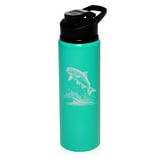25 oz Water Bottle Sports Travel Mug Gift Trout Jumping Fish Fishing ...