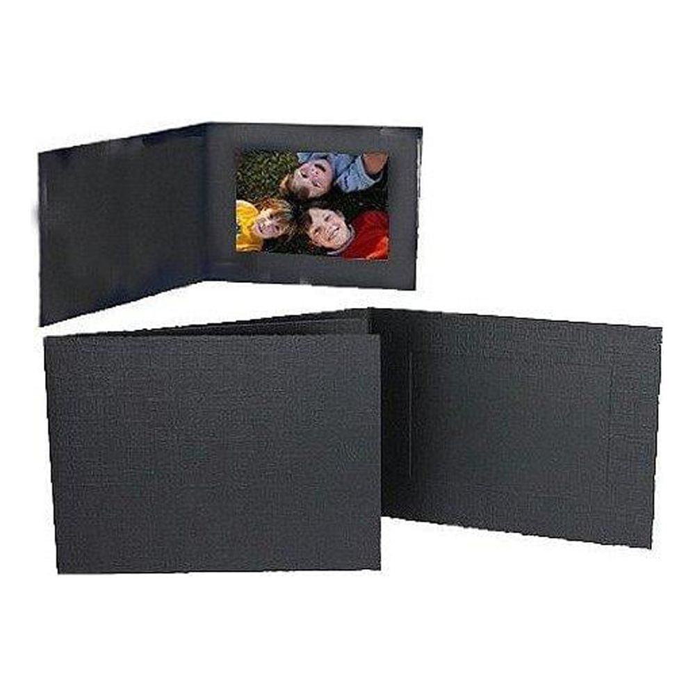 (25 pack) Black Cardboard Event Photomount Folder 8x10 frame Deckled ...