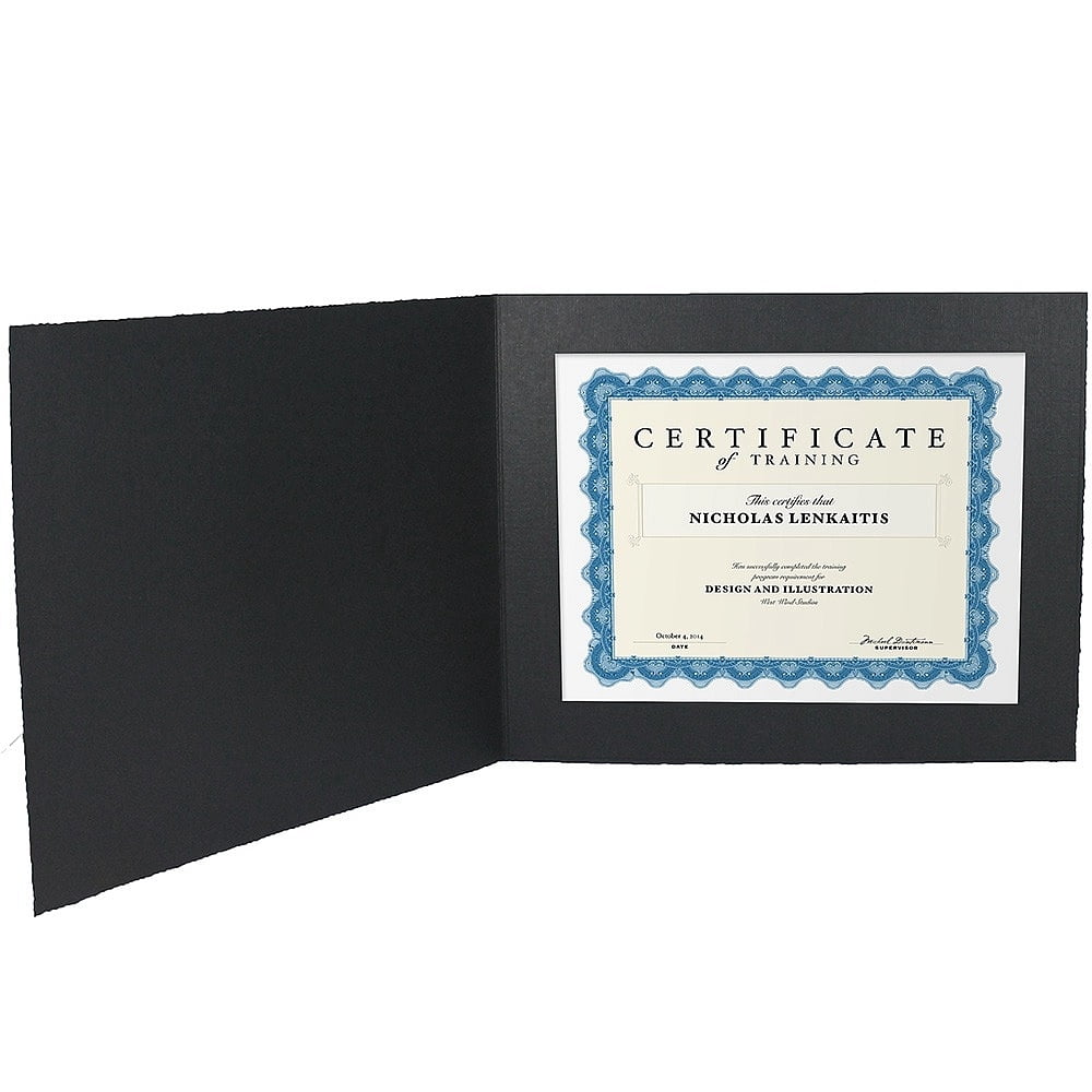 (25 pack) Cardboard Certificate 11x8one-half inch folder frame Deckled ...