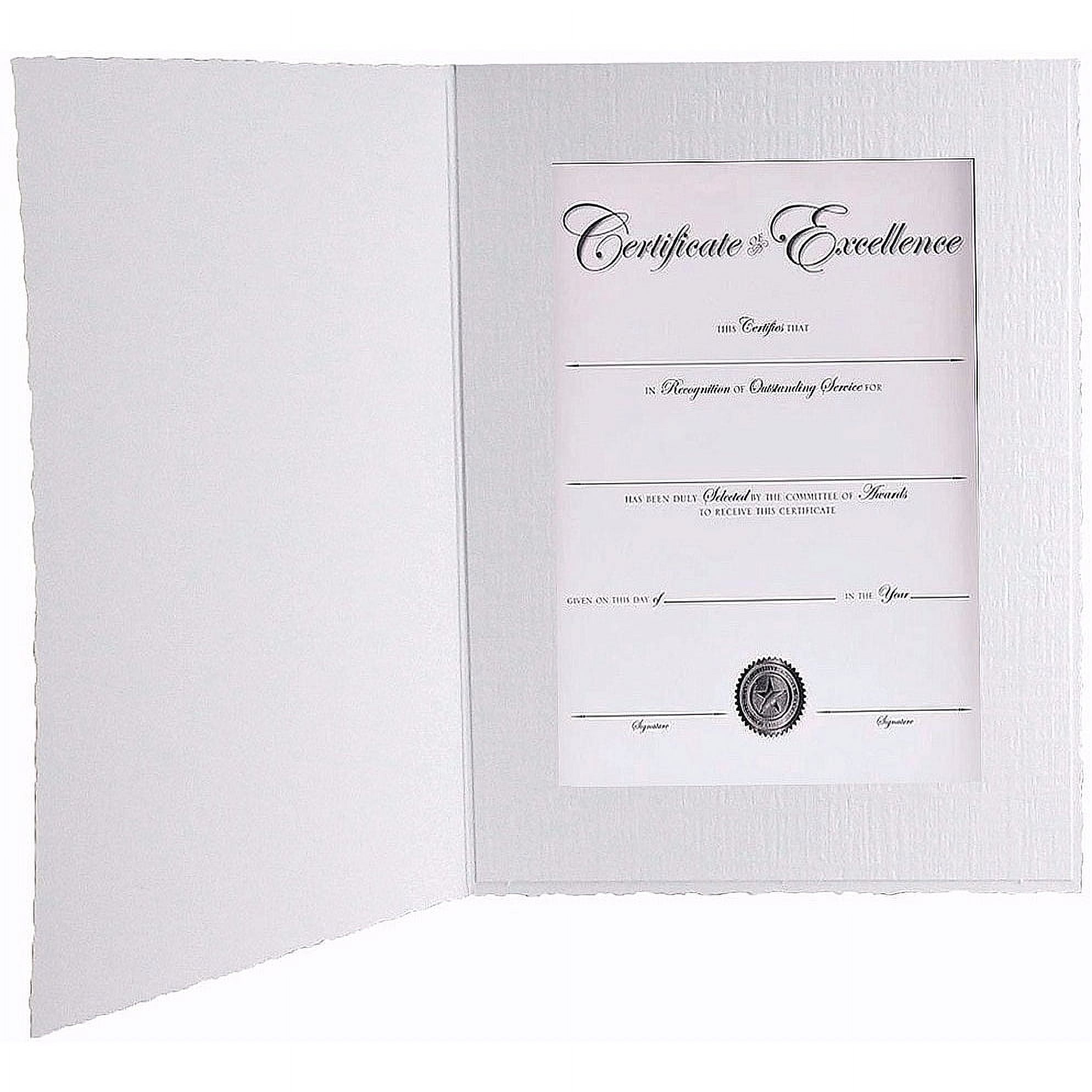 (25 pack) White Cardboard Certificate Photomount Folder frame w plain ...