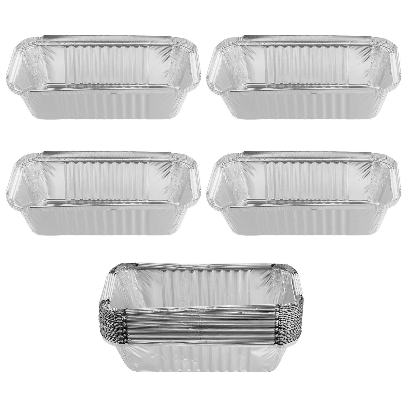 25 pack bbq aluminum drip pan portable grease tray for cooking and ...