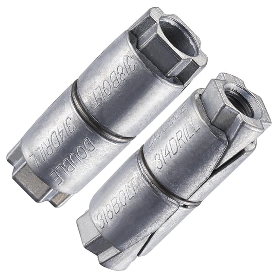 (25 pcs) 3/8x2 x3/4 Double Expansion Anchor, Zinc Plated Double ...