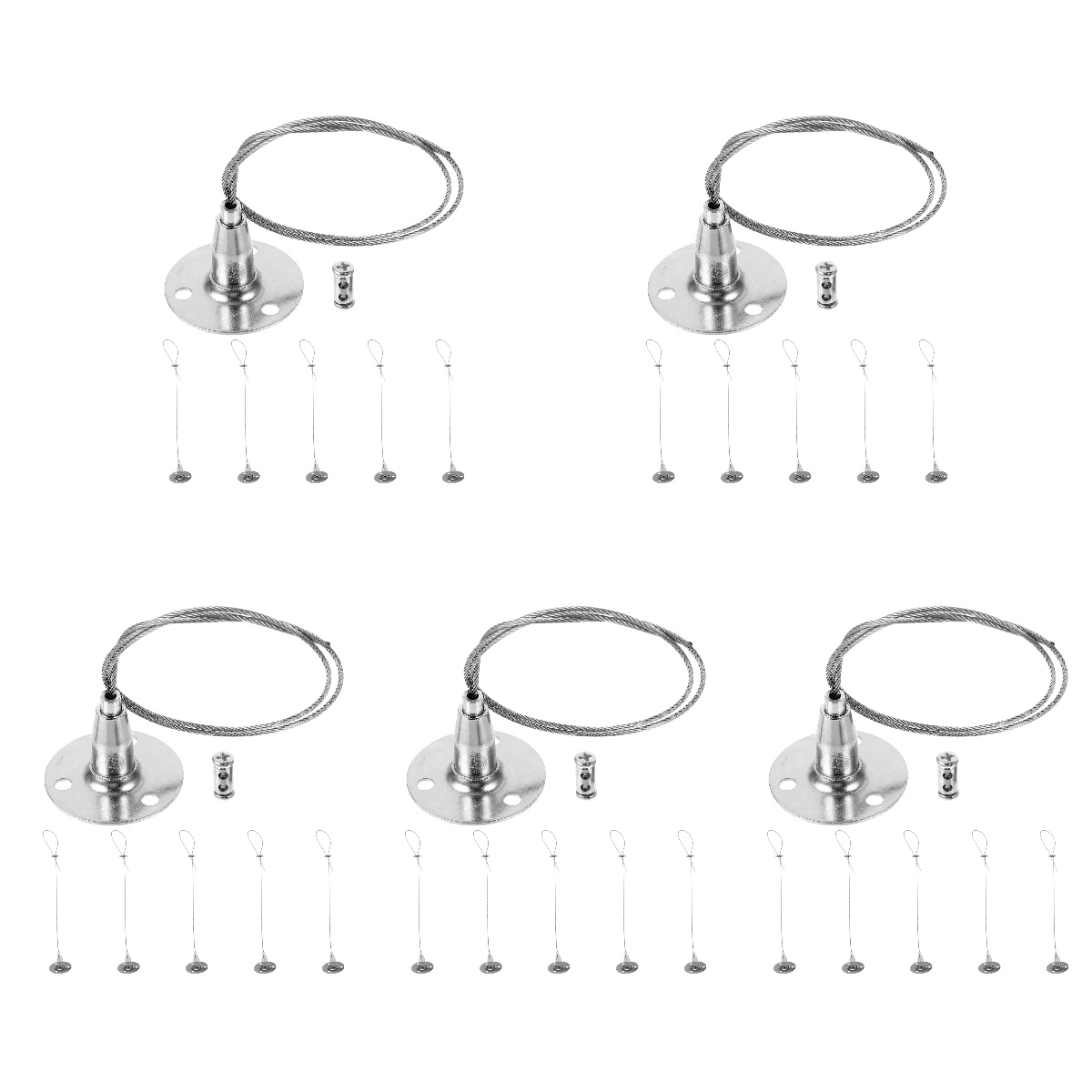 25 pcs Wire Rope Hanger Wire Curtain Hanging System Sign Hanging Hook ...