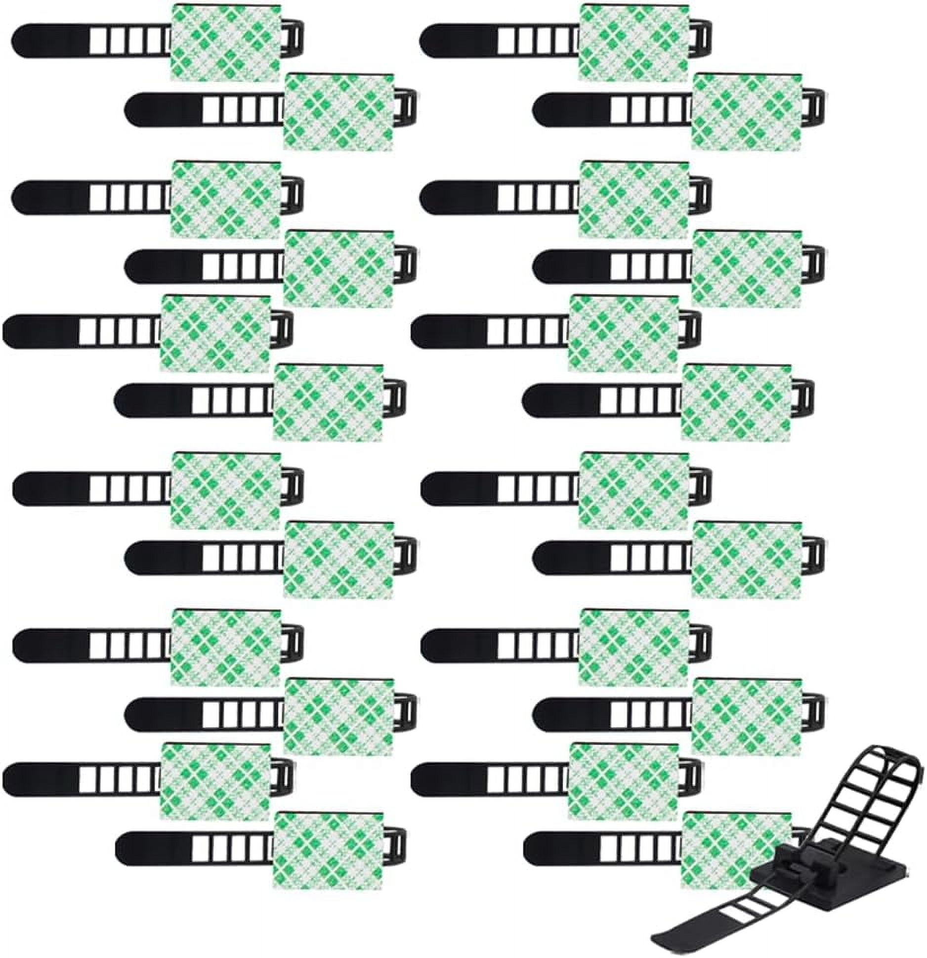 25-piece desktop cable organizer tie self-adhesive cable clips – cable ...
