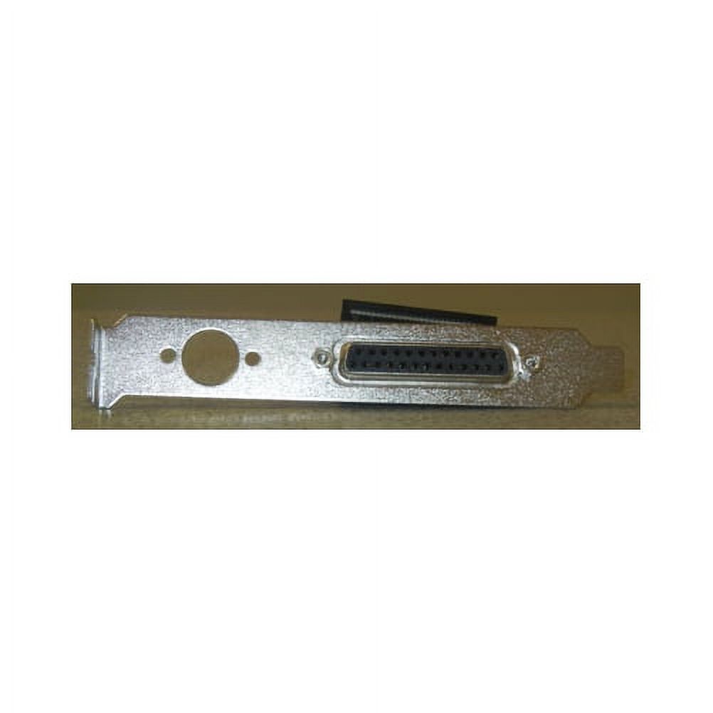 25 pin parallel port connector on a bracket. DB25 female, 25 pin ...