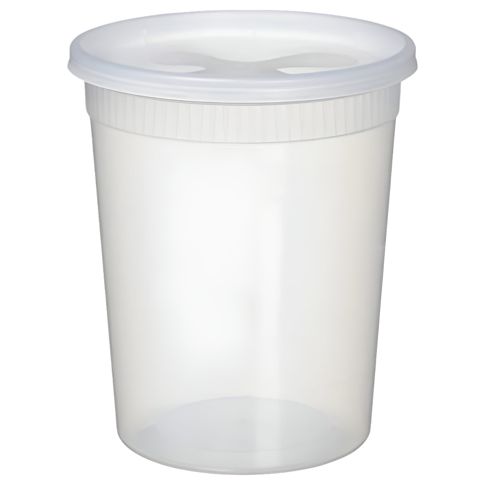 YW 25 Sets 32oz Plastic Soup Containers with Lids, Microwaveable ...