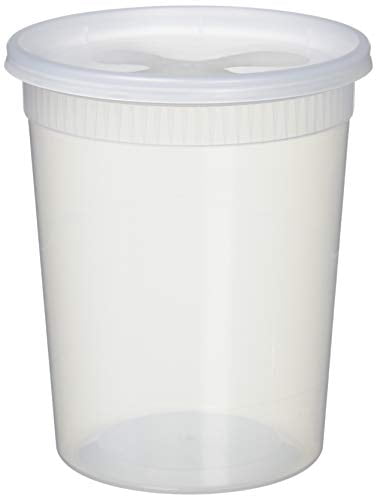 25 sets 32oz plastic soup/Food container with lids - Walmart.com