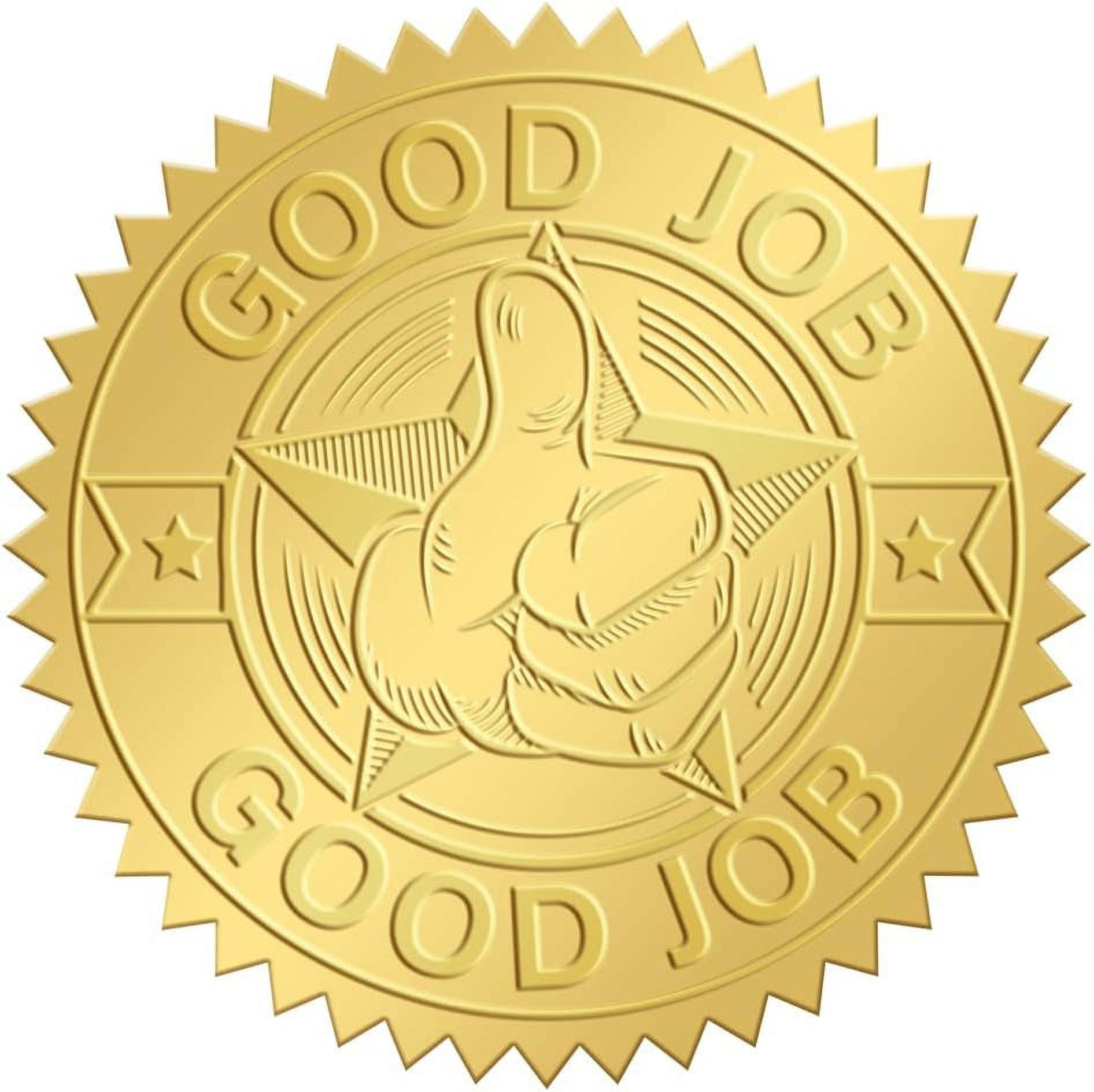 25 sheet Metal Self Adhesive golden Foil Embossed Stickers Medal ...