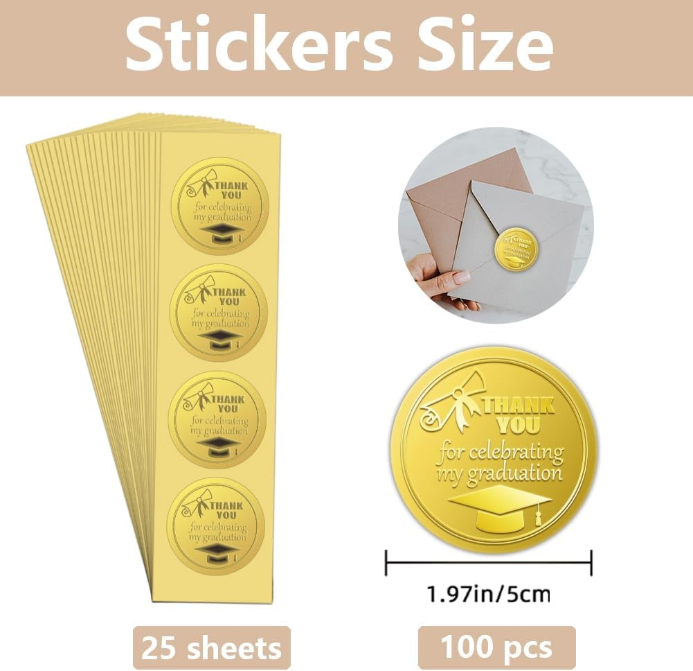 25 sheet Self Adhesive golden Foil Embossed Stickers Medal Decoration ...