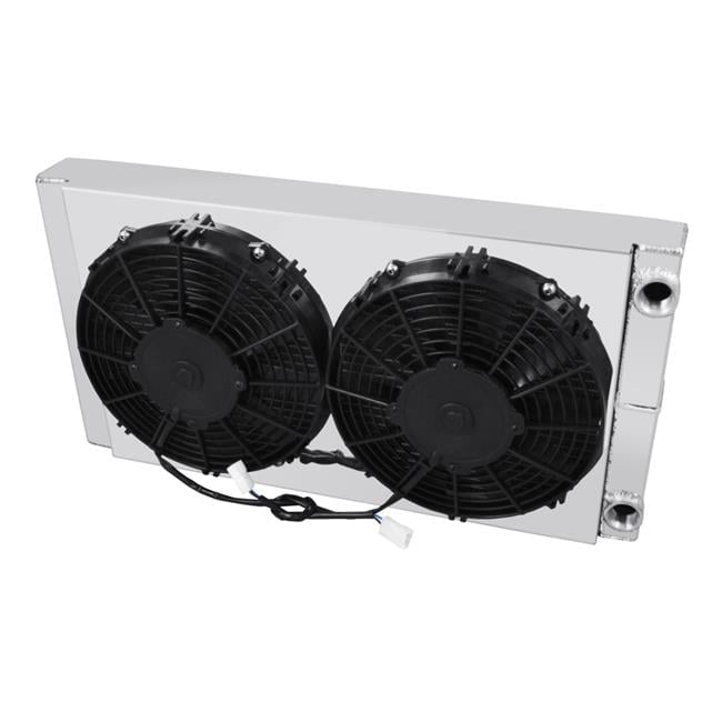 25 x 13 in. Overall Dual Pass-1 Row Drag Racing Radiator - Walmart.com
