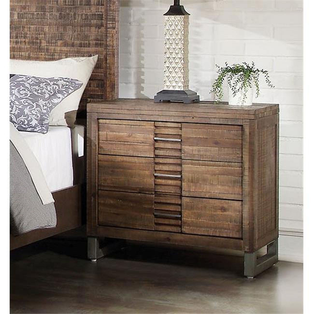 25 x 26 x 17 in. Tropical Woo Espresso Nightstand - Walmart.com