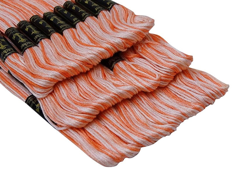 25 x 8 Meters Coats Anchor Variegated Color Cross Stitch Cotton ...